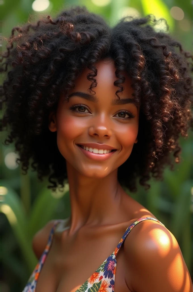 Very real, very human, mixed race woman with curly hair from the ...