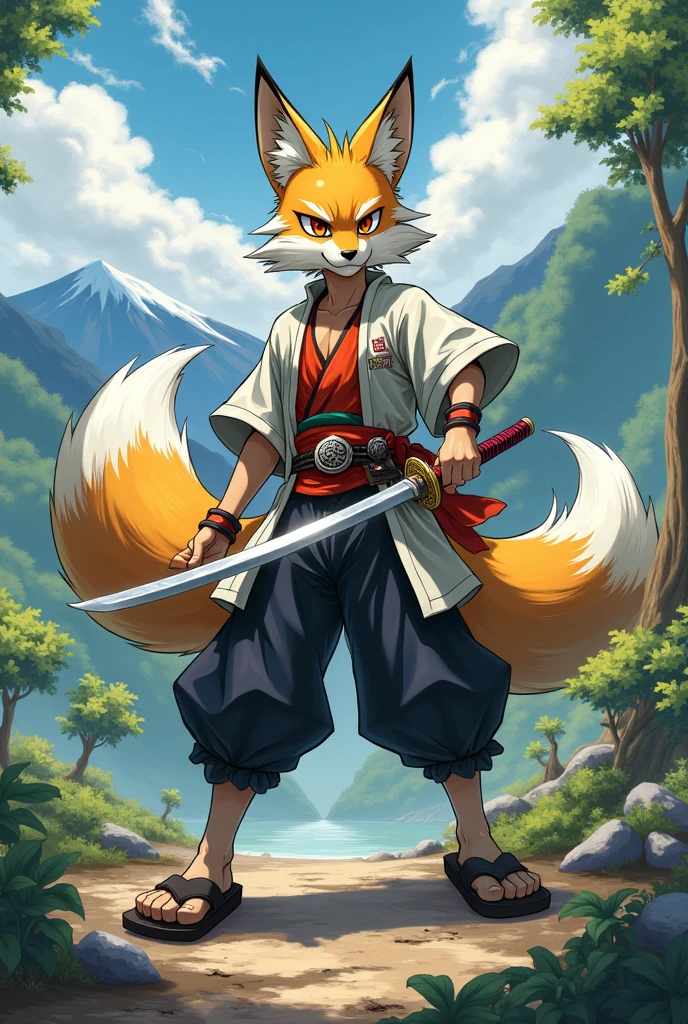 Tails the fox, Miles Prower,he held katana and he look like Kimetsu No ...