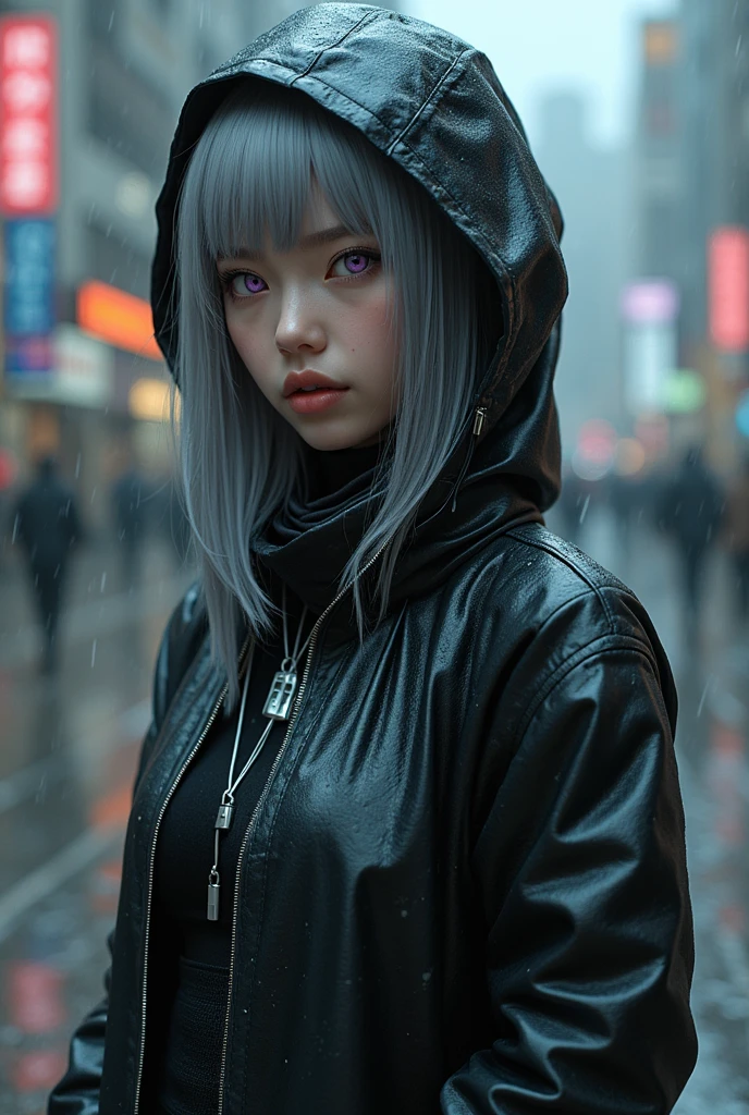 Masterpiece, (Photorealsitic:1.4), Raw photo, Cyborg, rainwear - SeaArt AI