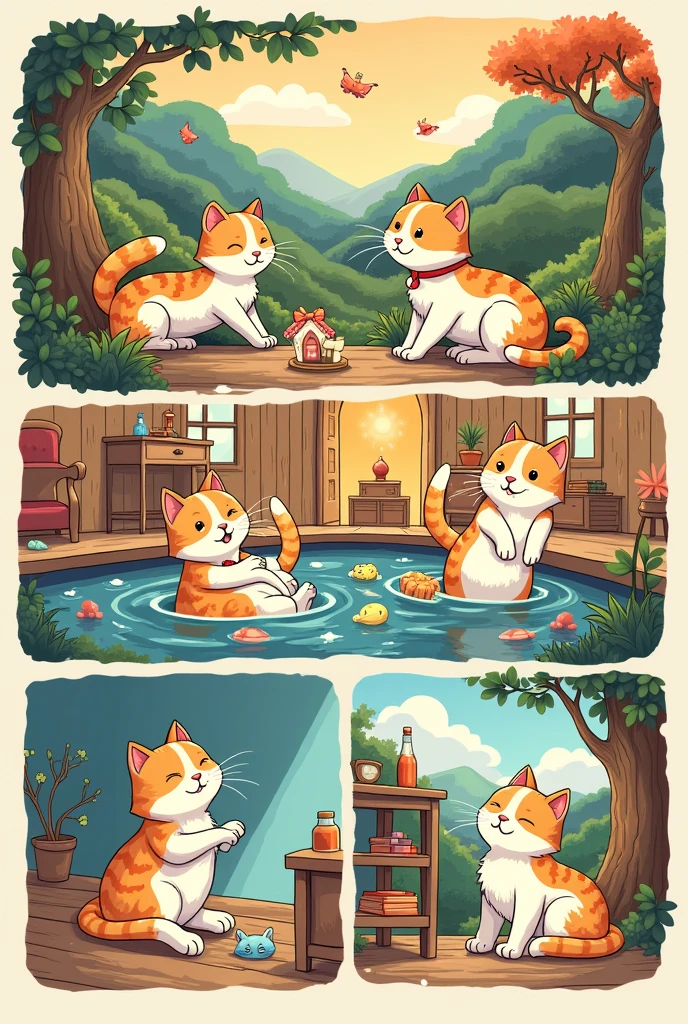 A comic about wonder of cats - SeaArt AI