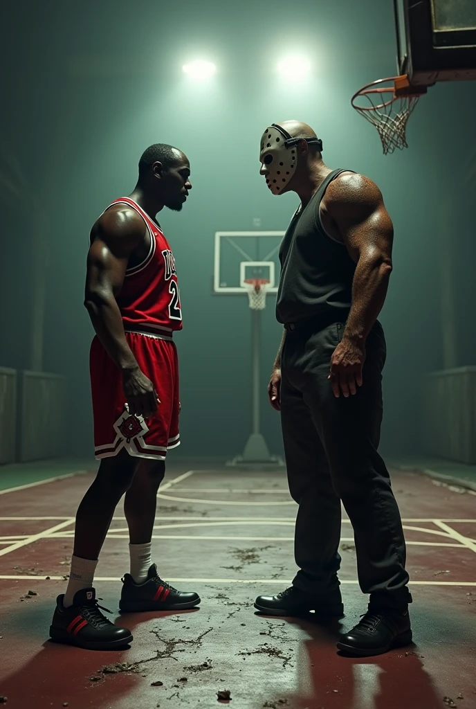 Michael Jordan vs Jason vorhees - SeaArt AI