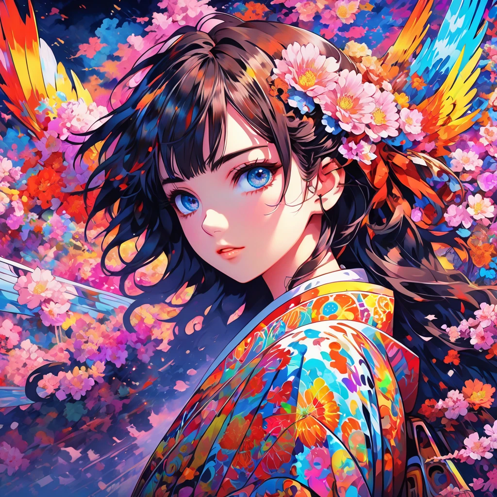 Wings of Struggle fantasy psychedelic anime, Anime style 4K, Anime ...