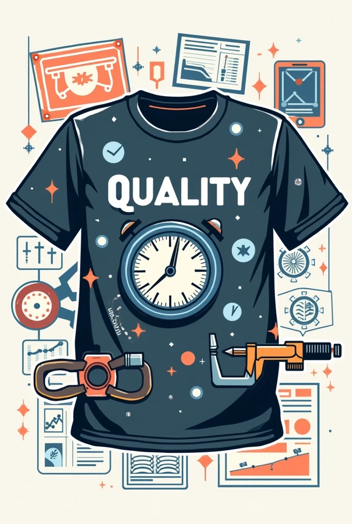 Generate a design for a t-shirt on the topic of quality control - SeaArt AI