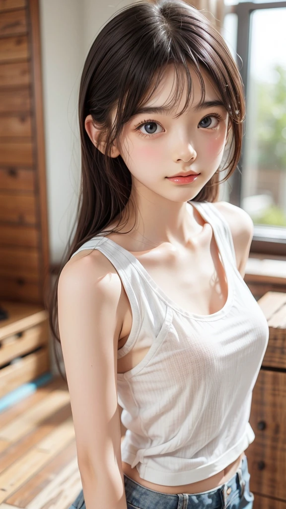 Woman， tank top - SeaArt AI