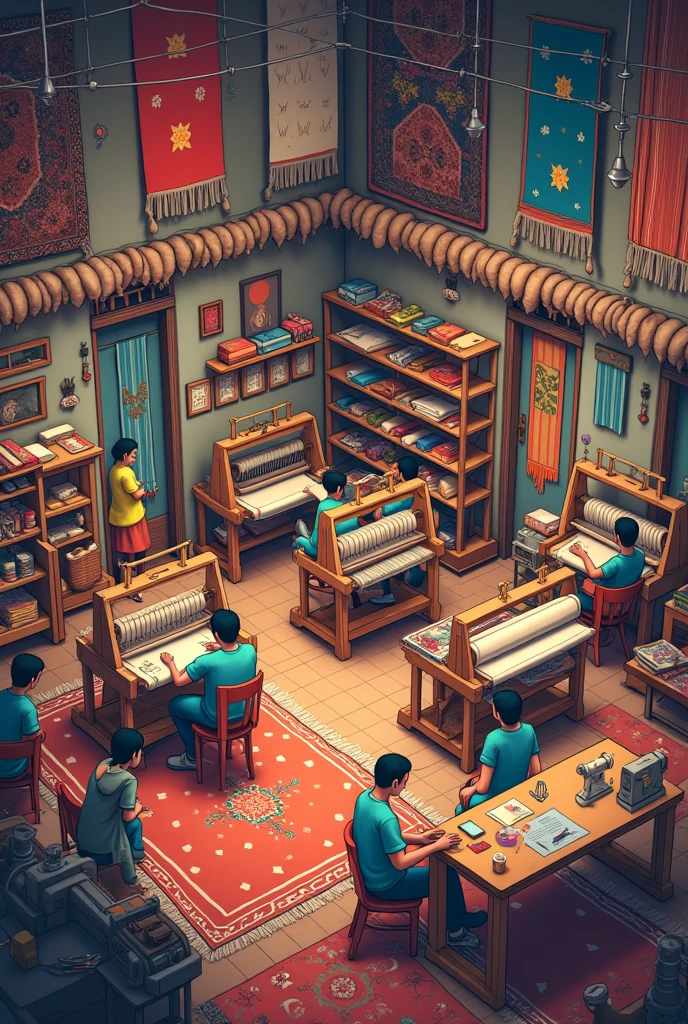 Create an image with finding Wally as a reference style. All objects ...