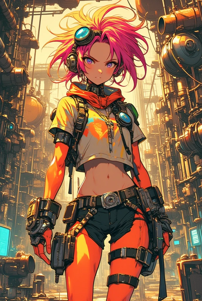 1980s Animation style, steam punk girl - SeaArt AI