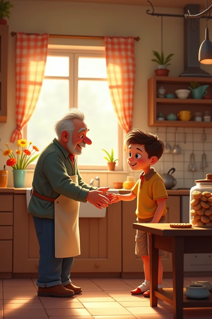 Uncle John (smiling): "Johnny, have you been into the cookie jar again ...
