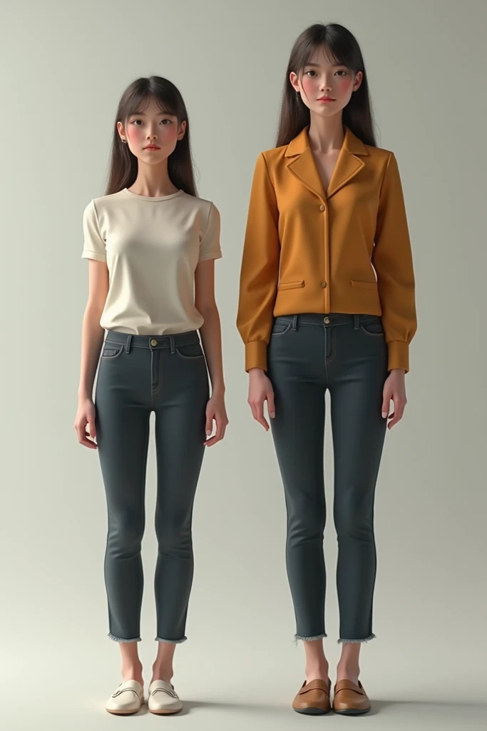 A 5 feet tall woman is standing next to a 6 feet tall woman. - SeaArt AI