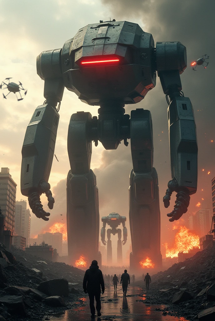 The end of the world by a robot - SeaArt AI