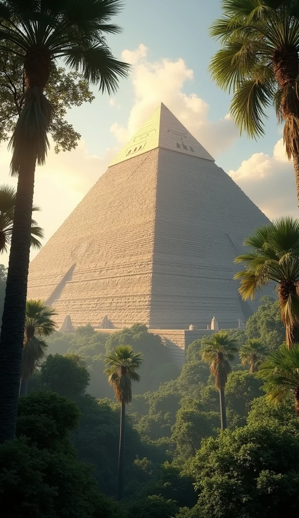 Image of an Egyptian pyramid , surrounded by dense forests - SeaArt AI