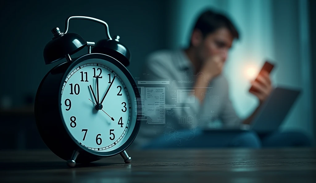 "An intense, slightly dark scene with a close-up of a clock ticking ...