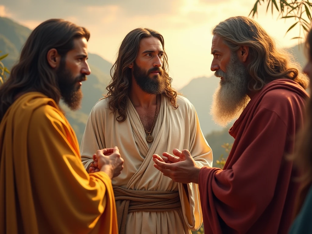 ULTRA-REALISTIC IMAGE OF JESUS CHRIST TALKING WITH MOSES,Jeremiah ...