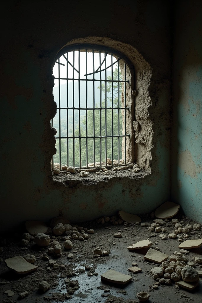 A obviously broken cage in the middle of the image - SeaArt AI