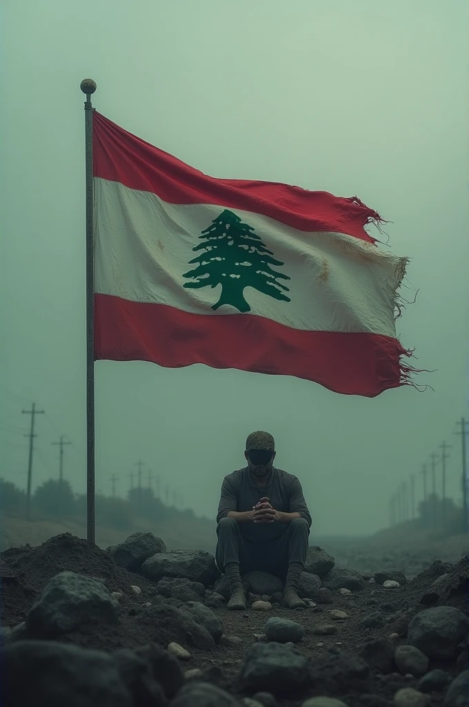 Lebanon flag cry - SeaArt AI