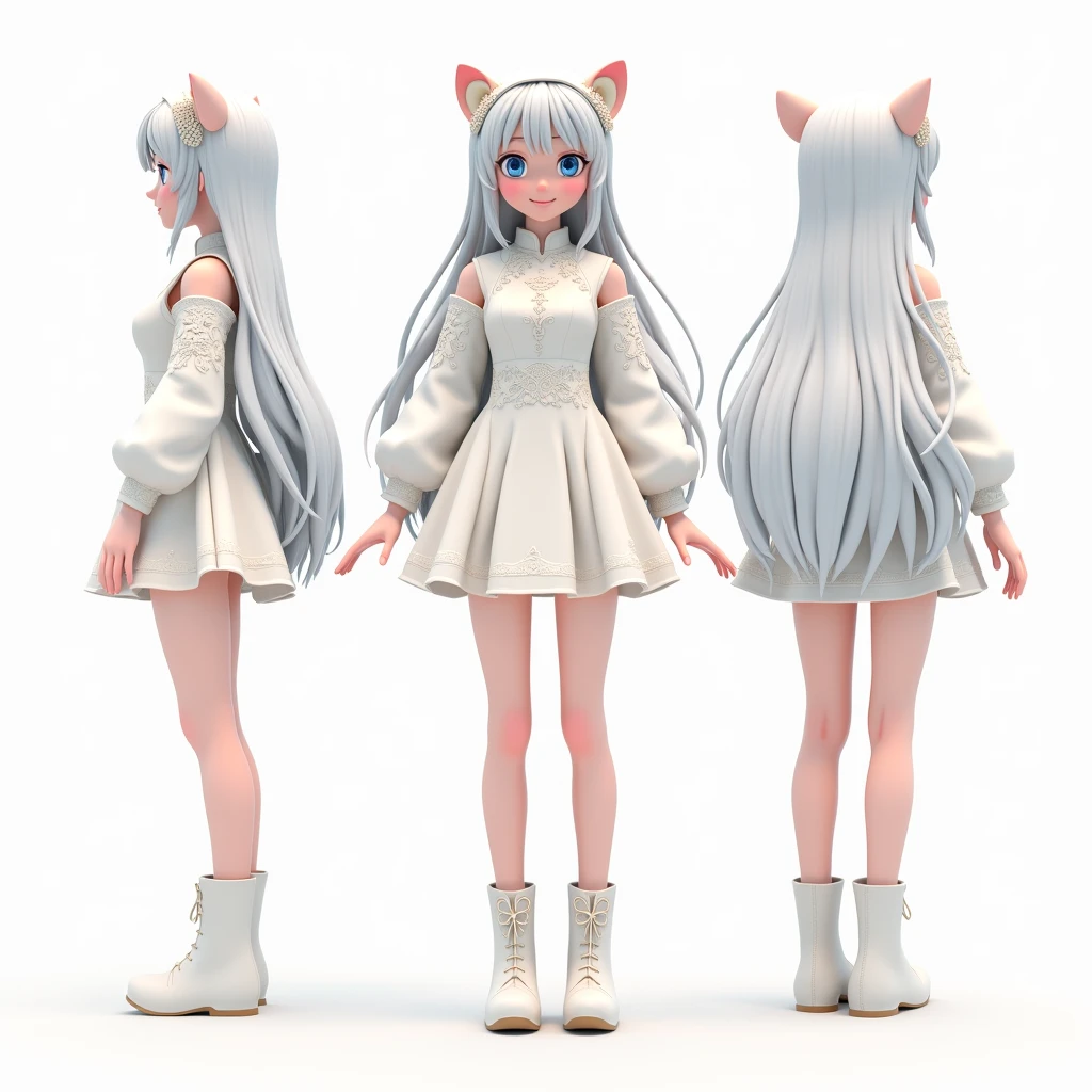 An enchanting anime-style illustration of a beautiful girl with ...