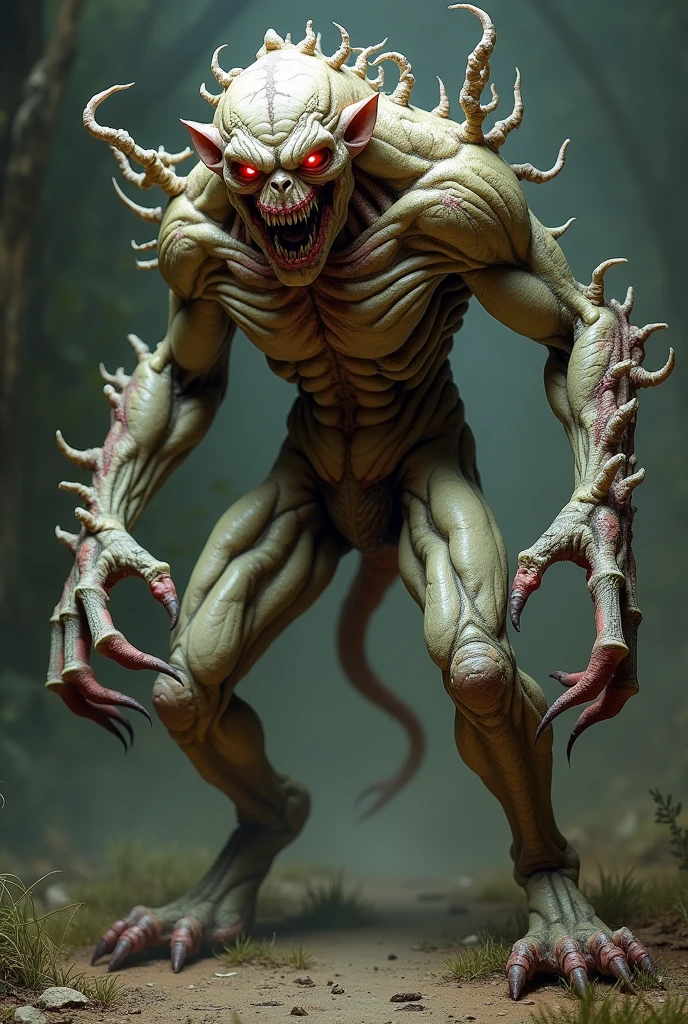 Imagine a deformed and mutant monster , with a muscular body - SeaArt AI