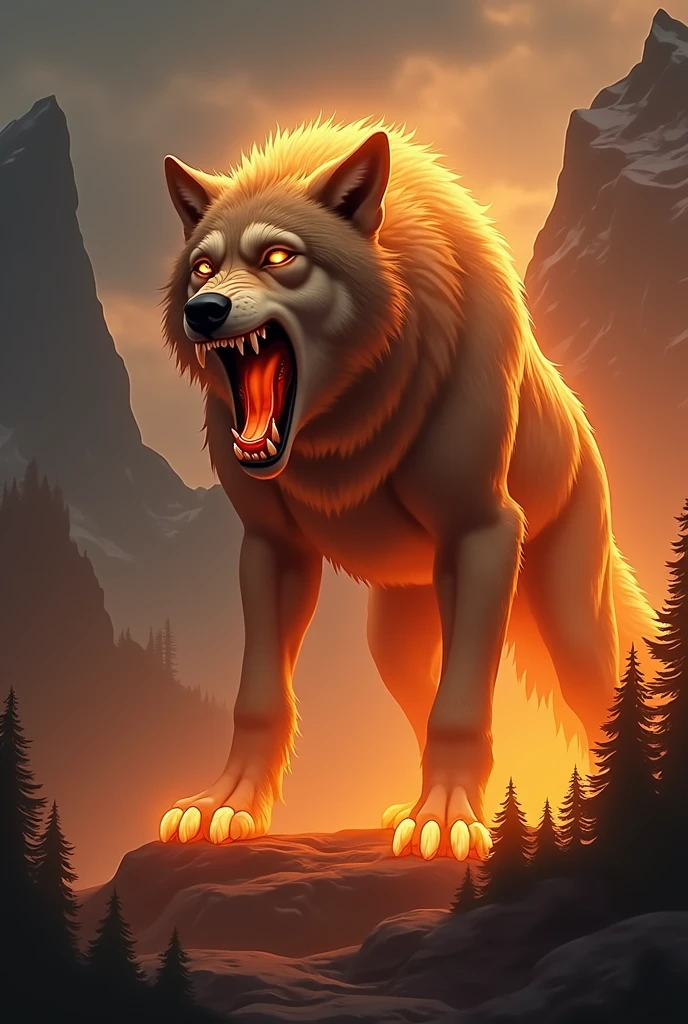 Wolf roar - SeaArt AI