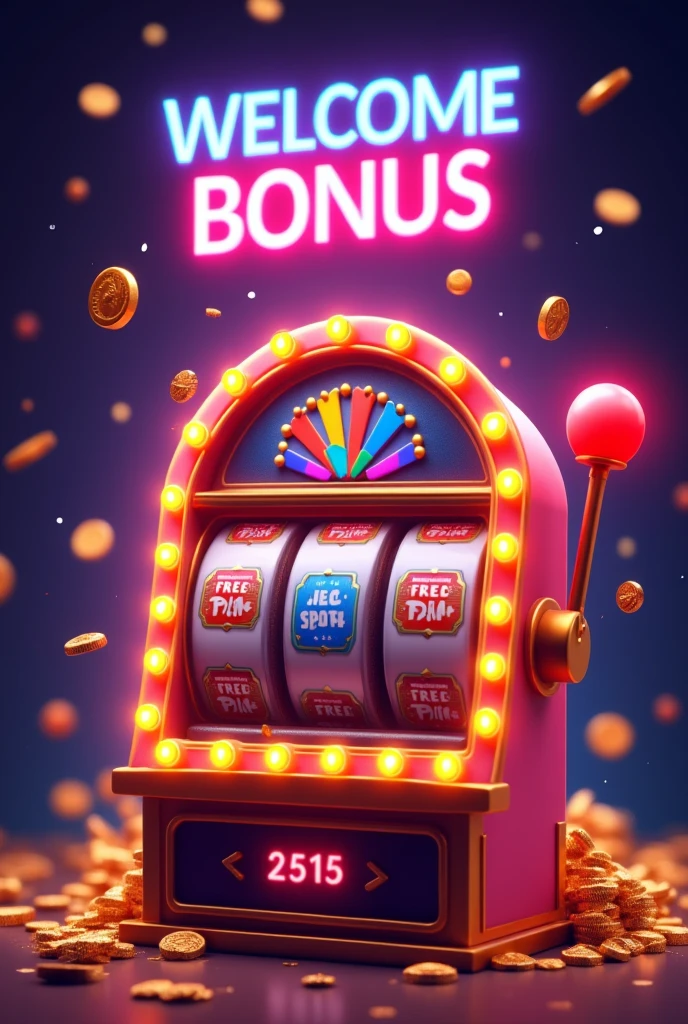 Concept: A glowing slot machine with colorful reels spinning - SeaArt AI