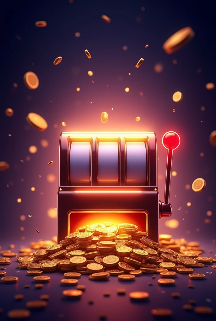 Slot Machine with Glowing Reels: A classic 3-reel slot machine in the ...