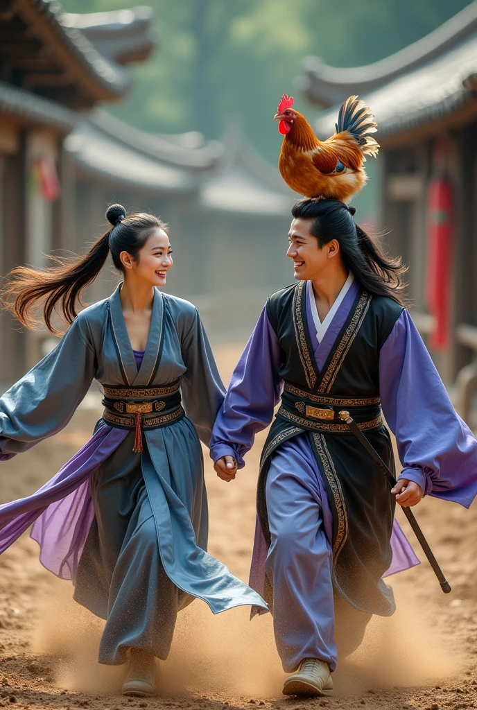 Showing a very funny real photo, a young man and a Mida Chinese woman ...