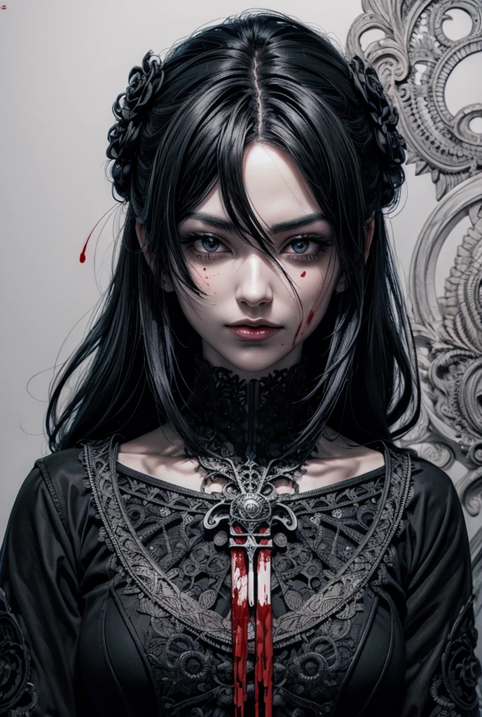 (Anime line drawing:1.5),(Black and White:1.45),Minimalism,(Line Art ...