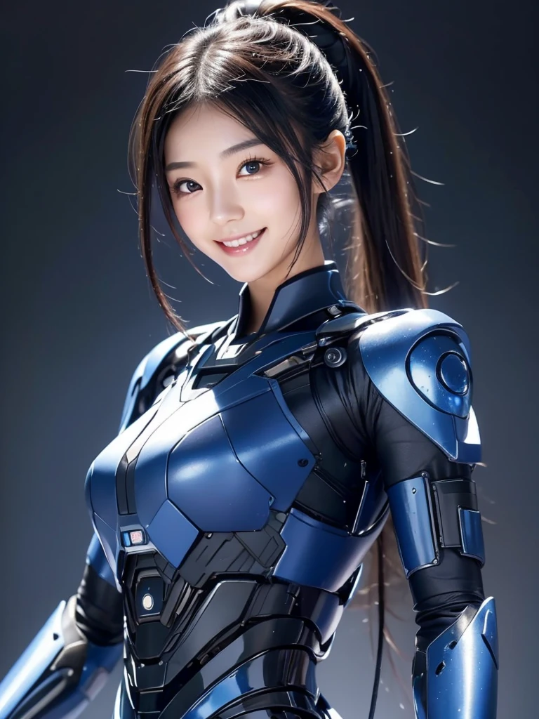 One Japanese female android, cute face, thin and tall, smile - SeaArt AI