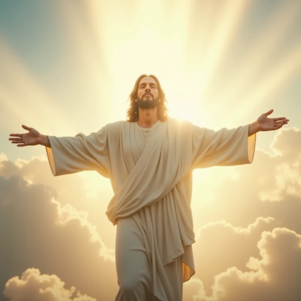 "Create a serene and inspiring YouTube profile picture for a Jesus ...