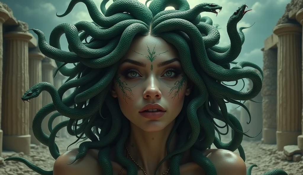 Medusa, the Greek woman with snake hair from Ancient Greece - SeaArt AI