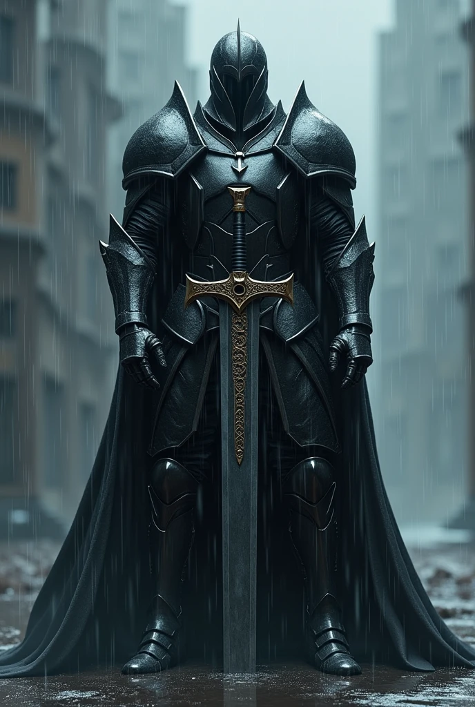 Strongest last standing full blooded Dark Knight standing in rain with ...