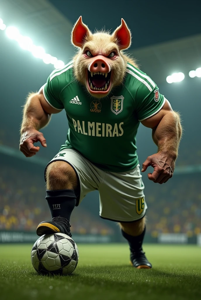 Create an impressive and realistic representation of a super muscular ...