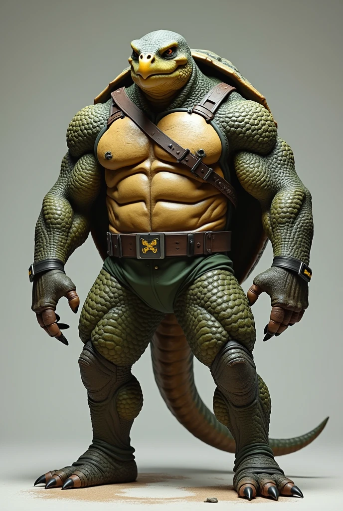 Turtle with human body, muscular and strong body, body with turtle skin ...