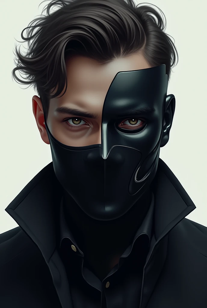 A man wearing Eye top half face mask - SeaArt AI