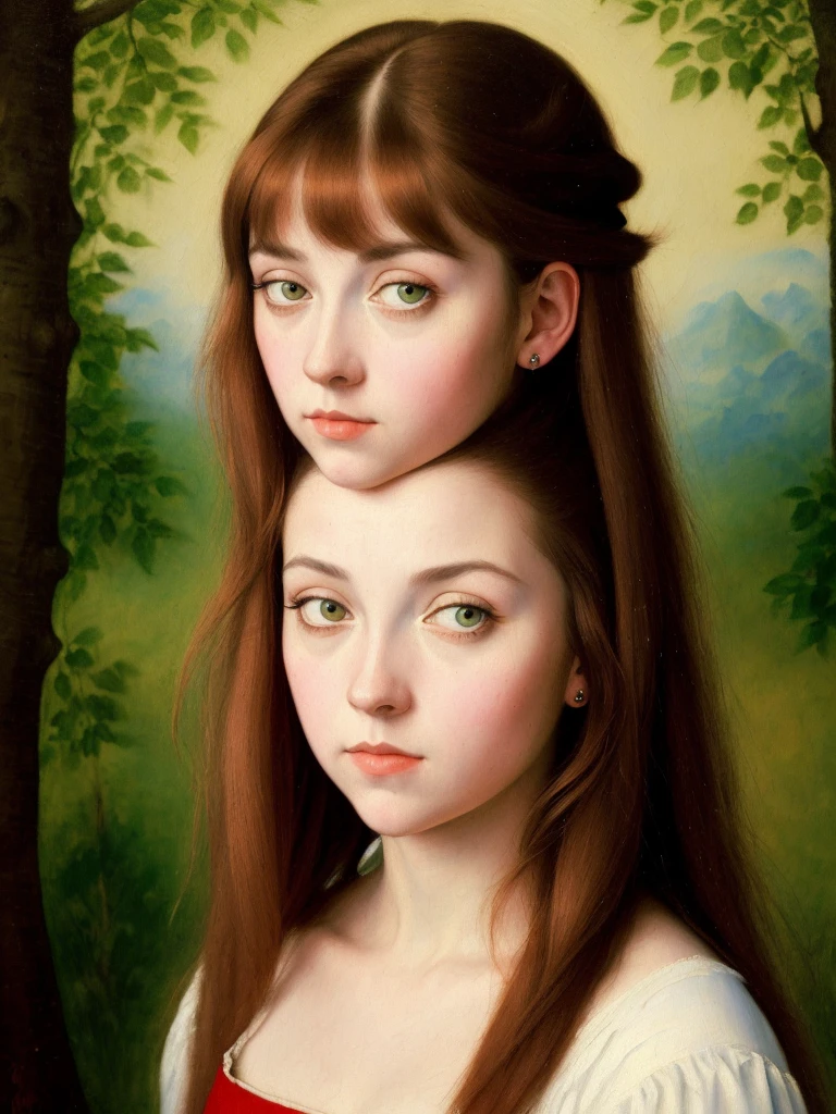 [front shoulder portrait] [bipolar colorful deeptich, nature - SeaArt AI