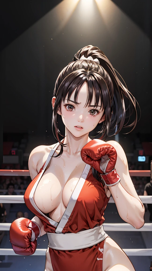 Men and women ,expensive, 170 centimeters、 ( boxing ring 、 Spotlight - SeaArt AI