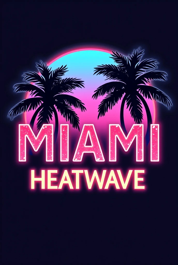 Make a logo of a 80's retro Miami night club with the title - SeaArt AI