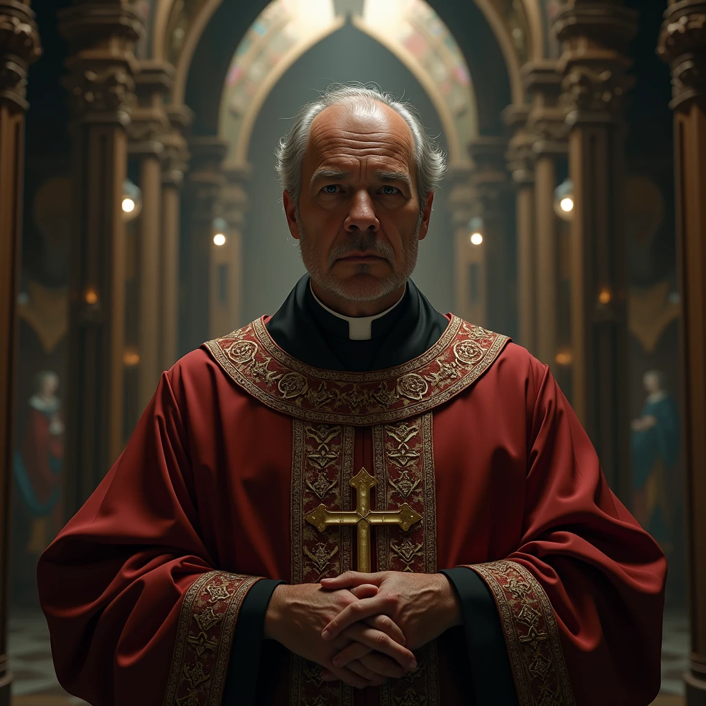 Attendant a male priest , who teaches people high morality and morality - SeaArt AI