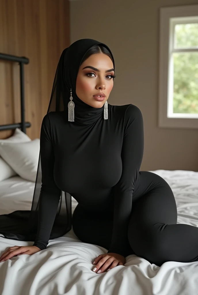 Fair skin muslim kim Kardashian busty booty slim thick curvy flaunts ...
