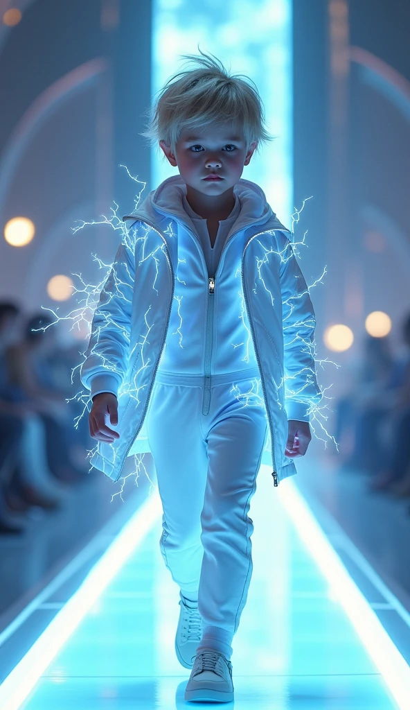 A young with features resembling Raiden from Mortal Kombat, exuding a ...