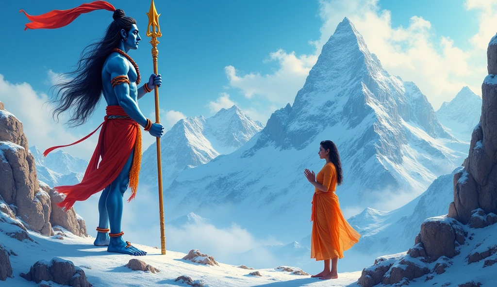 A vibrant promotional poster depicting Lord Shiva (Bhola Baba - SeaArt AI