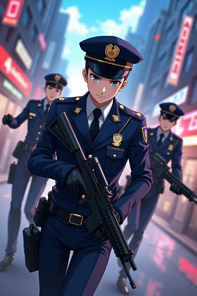 Police anime - SeaArt AI