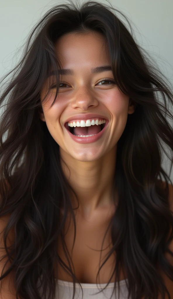 Long Hair, High Resolution, Open Mouth, Smile, - SeaArt AI