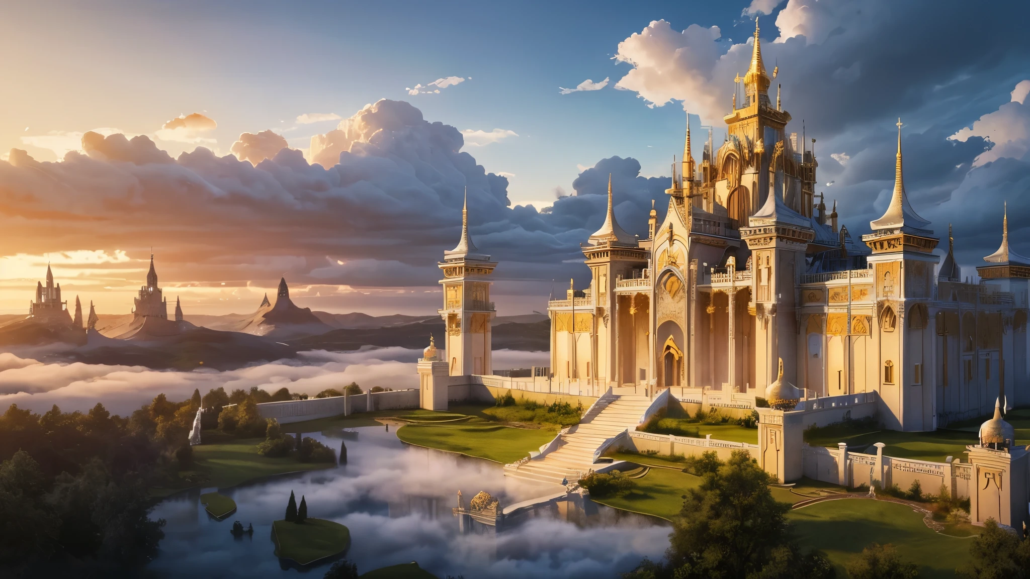 Disney castle in the clouds - SeaArt AI