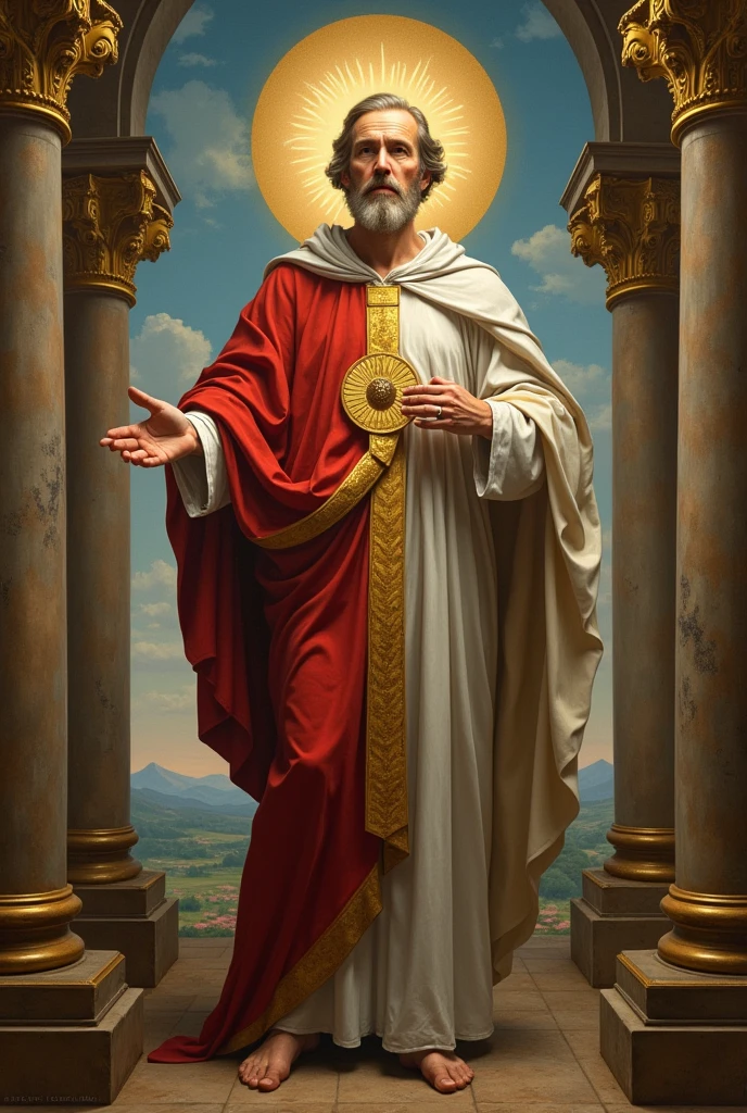 Make a Renaissance painting of Apollo of the Greeks are Catholic holy ...