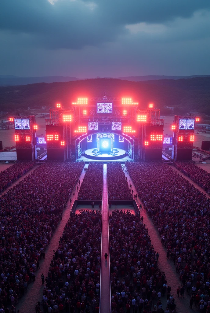 Thousands of Bass's, thousands of top speakers ,lot of sharpy lights ...