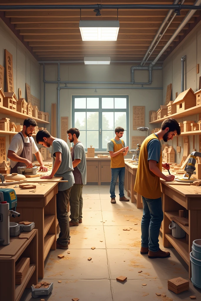 Capentry workshop for students - SeaArt AI