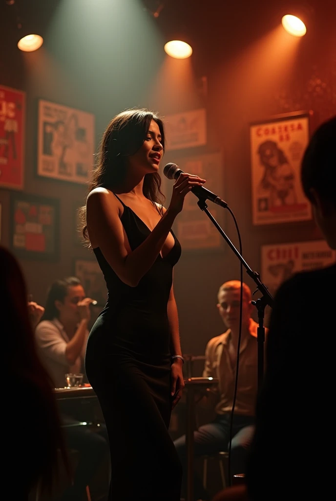 Jazz Singer Performance A talented female jazz singer performs ...