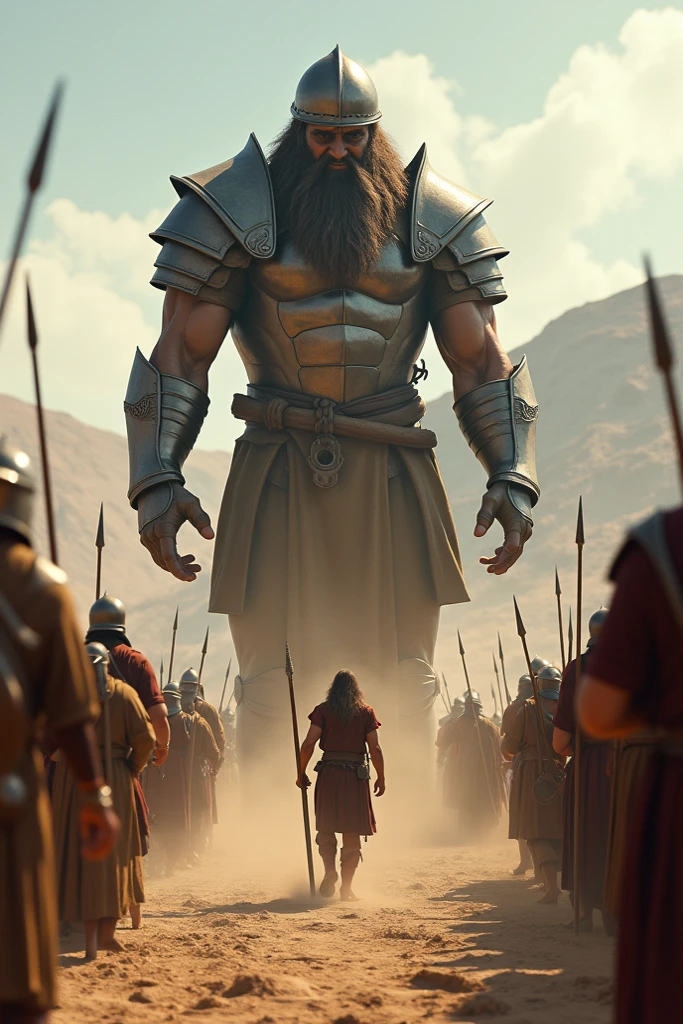 David Killing the Giant Goliath 8k with details - SeaArt AI