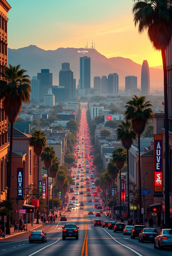 Generate photo for the Facebook cover of “La City” - SeaArt AI