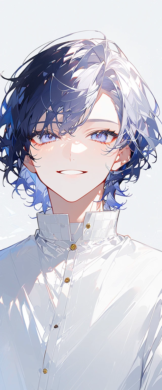 Whole body、male、 neutral、 is cool、 handsome、Vtuber、White background ...