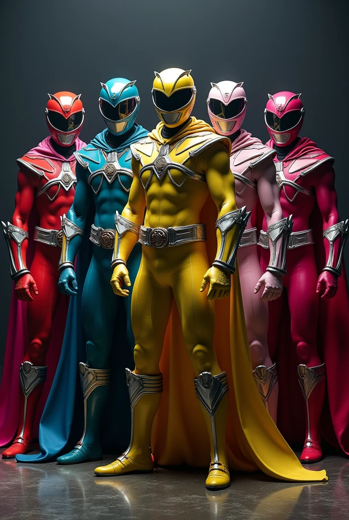 Power Rangers in NEW full body uniforms with cloaks and hoods - SeaArt AI